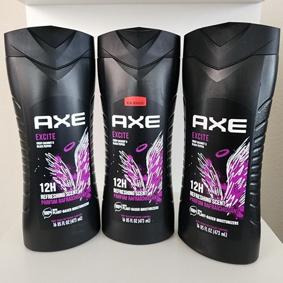Axe | Bath & Body | 3 Axe Excite Crisp Coconut Black Pepper Body Wash 6 ...